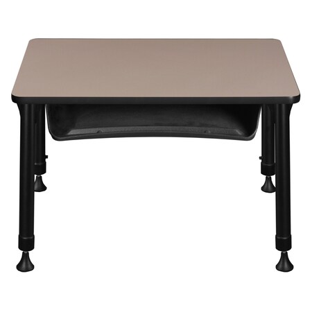 Regency Rectangle School Desks, 18 D X 23-34 H, Beige, Metal, Plastic ...