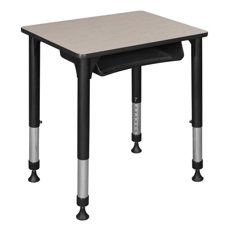 Regency Rectangle School Desks, 18 D X 23-34 H, Maple, Metal, Plastic ...