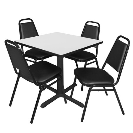 Regency Cain Square Table & Chair Sets, 30 W, 30 L, 29 H, Wood, Metal ...