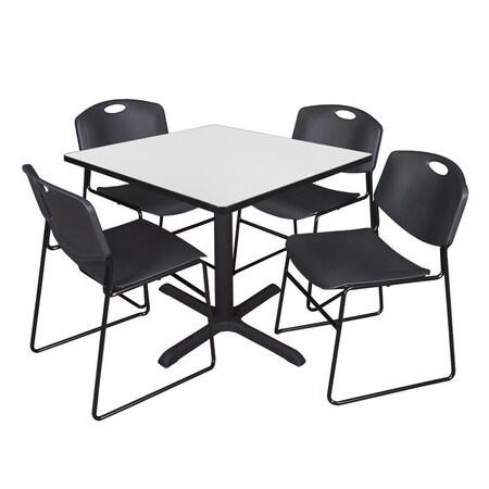 Regency Cain Square Table & Chair Sets, 42 W, 42 L, 29 H, Wood, Metal ...