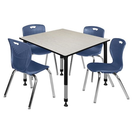 Regency Tables > Height Adjustable > Square Table & Chair Sets, 48 W X ...