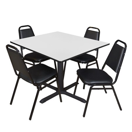 Regency Cain Square Table & Chair Sets, 48 W, 48 L, 29 H, Wood, Metal ...