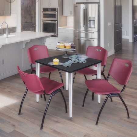 Regency Kahlo Square Table & Chair Sets, 30 W, 30 L, 29 H, Wood, Metal ...