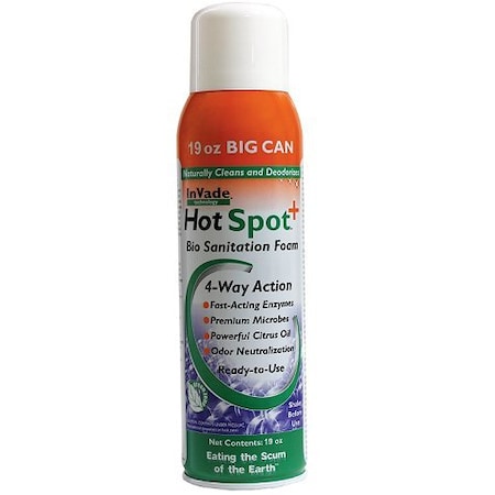 Rockwell Labs Invade Hot Spot+ Bio Sanitation Foam, 19oz IHSF019-12 | Zoro