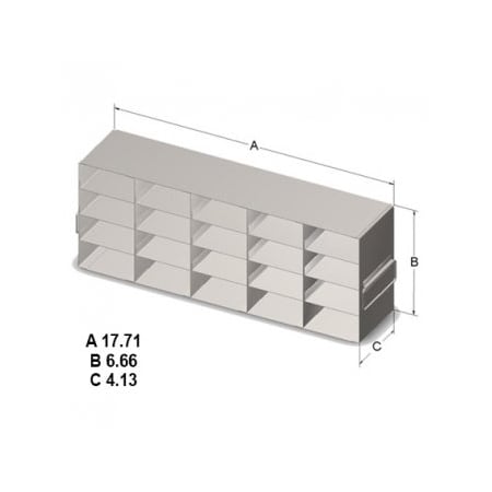 Custom Biogenic Freezer Rack, 25 Slides, 5x4 Array 247521 | Zoro