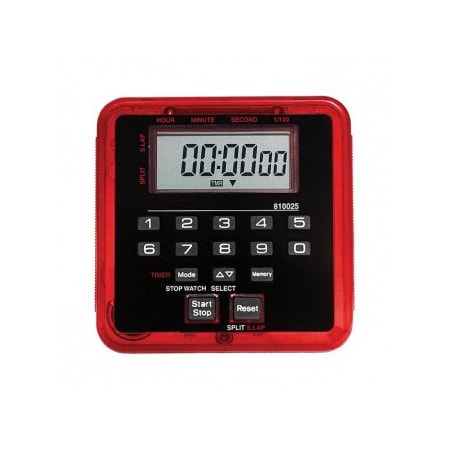 Sper Scientific Stopwatch Timer, Red 810026R | Zoro