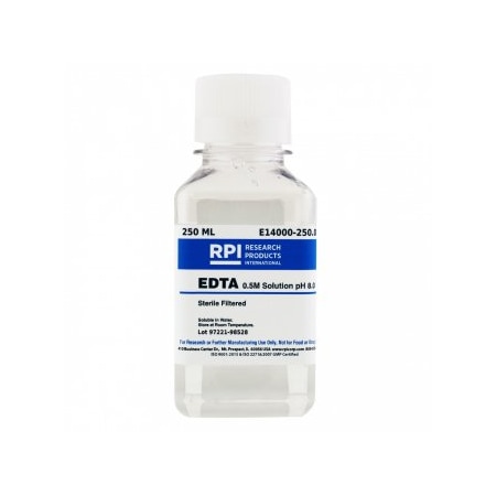 Rpi EDTA 0.5M Solution pH 8.0, 250 ML E14000-250.0 | Zoro