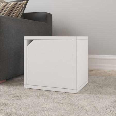 Way Basics Stackable Storage Cube With Door, White C-DCUBE-WE | Zoro