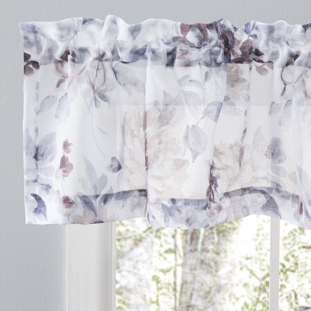 Ricardo Ricardo Whimsical Semi-Sheer Floral Rod Pocket Window Valance ...