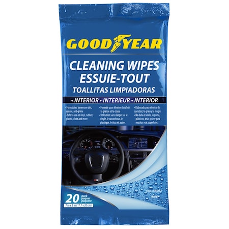 Goodyear INTERIOR CLEANING WIPES 20PK GY3252 | Zoro