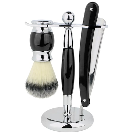 Union Razors Three Piece Straight Shave Kit Black SS5 | Zoro