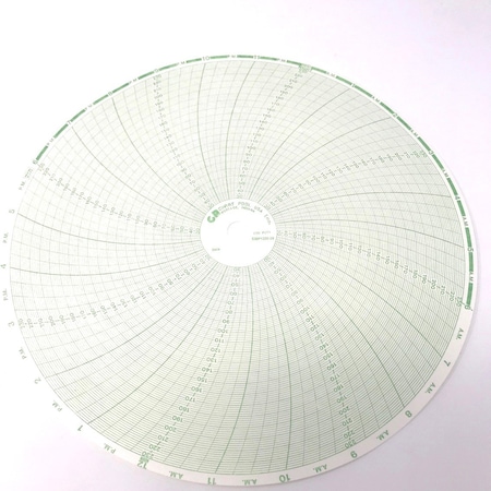 Abb Kent Taylor Chart 10.5" 30-230 24Hr Abb Kent Taylor, PK100 500P1225 ...