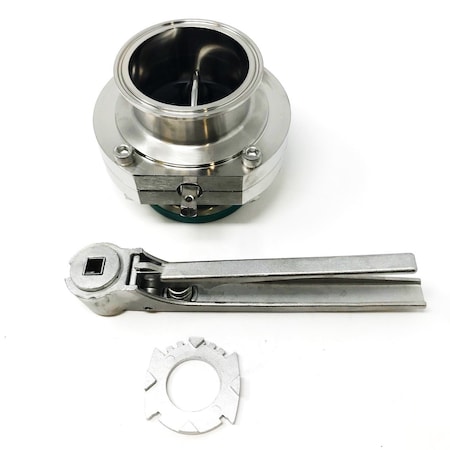Alfa Laval Sanitary Butterfly Valve 3"Tri Clamp EPDM 316L SS Multi-Pos ...