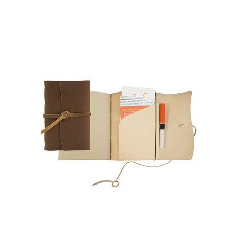 Rustico Traveler Leather Journal Pocket pro in Dark Brown BK0057-0001 ...