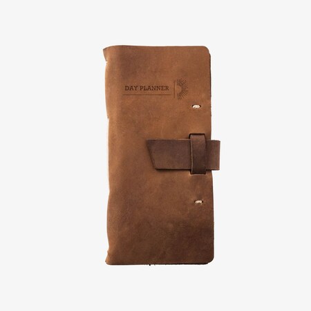 Rustico Leather Pocket Daily Planner Log in Dark Brown OF0008-0001 | Zoro