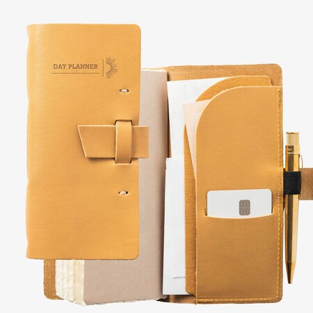 Rustico Leather Pocket Daily Planner Log Pro Edition in Buckskin OF0009 ...