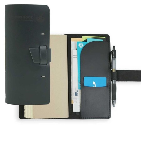 Rustico Pro Pocket Leather Recipe Journal in Black HS0017-0003 | Zoro
