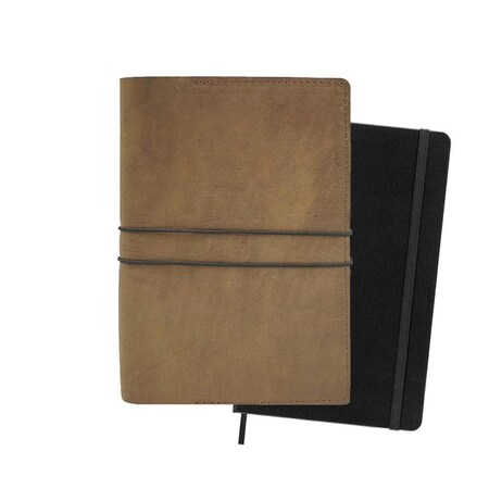 Rustico Moleskine Classic Large Leather Notebook Cover 5'' x 8.25 ...