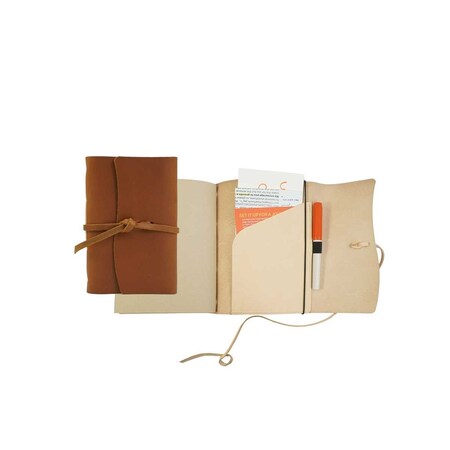 Rustico Traveler Leather Journal Pocket pro in Saddle BK0057-0002 | Zoro