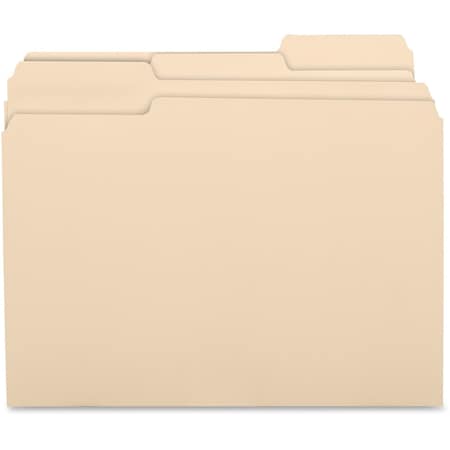 Business Source File Folder, 1/3 Cut Tab, Letter Size, Manila, PK100 ...