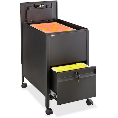 Safco Locking Mobil Tub File w/ Drawer, Ltr Size, 17"x26"x28", BK ...