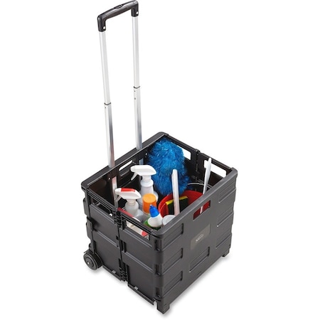 Safco Folding Caddy, 50 lb Cap, 16-1/2"x3-1/2"to14-1/2"x39", BK ...