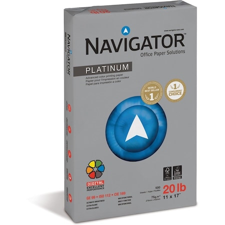 Navigator Paper, Nvgtr, 20#, 11X17, 99Brt, PK500 SNANPL1720 | Zoro
