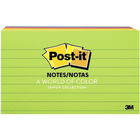 Post-It Notes, Post-It, 3X5, 5Pk, Lined Pk MMM6355AU | Zoro