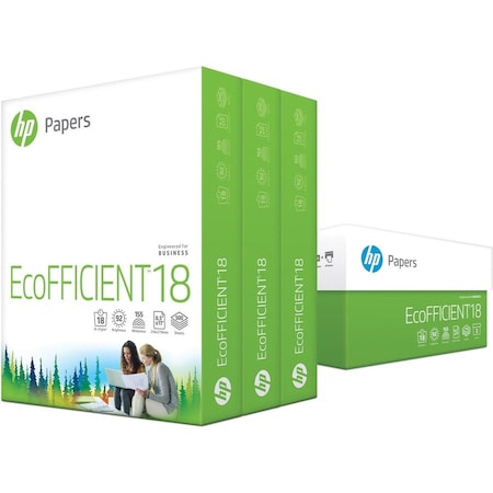 Hp HP EcoFFICIENT 18 lb Printer Paper, 85 x 11, 3 Carton, 500 Total ...
