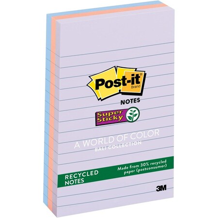 Post-It Note, Post-It, 4X6, 3Pk, Lined Pk MMM6603SSNRP | Zoro