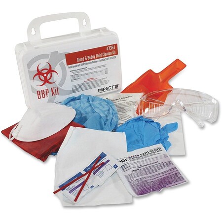 Proguard Bloodborne Pathogen Kit, w/Hvy-Dty Plastic Case, 6/CT, WE/RD ...