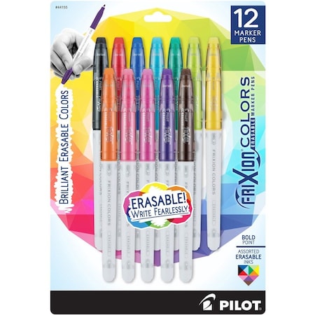 Frixion Marker, Erasable, Bold Point Type, 12/PK, Assorted PK PIL44155 ...