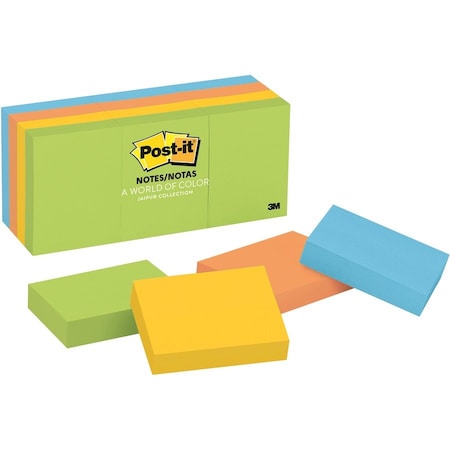 Post-It Notes, Postit, 1.5X2, 12Pk, Ast Pk MMM653AU | Zoro