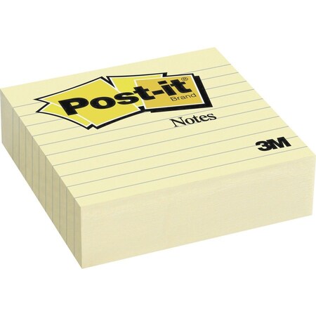 Post-It Note, Post-It, 4X4, 1Pk, Lined Pk MMM675YL | Zoro
