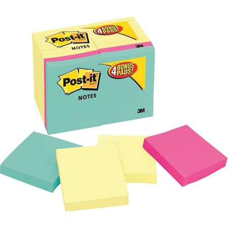 Post-It Notes, Value Pack, 3X3, 18Pk MMM654144B | Zoro