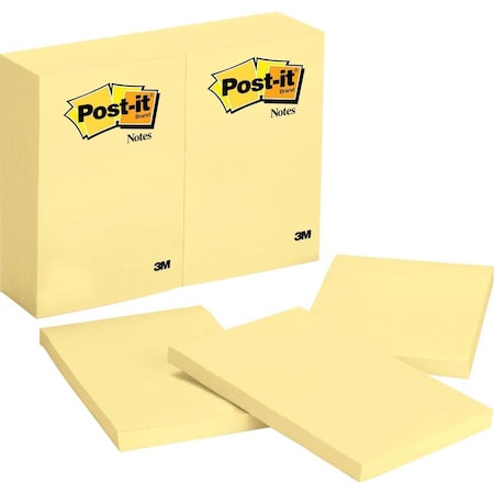 Post-It Note, Post-It, 4X6, 12Pk, Ca Pk MMM659YW | Zoro