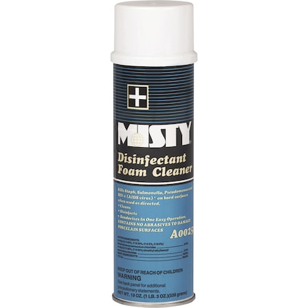 Amrep Disinfectant Foam Cleaner, 19 fl oz (0.6 quart) Clean, White, 12 ...