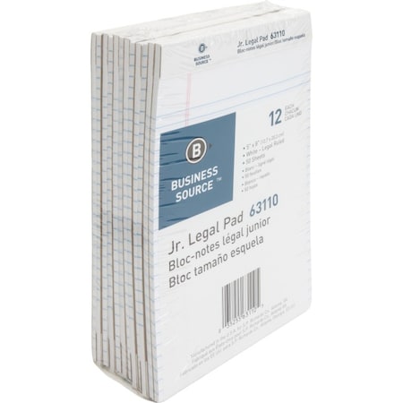Business Source Pad, Jr Legal, 5X8, 50Sh, We 12PK BSN63110 | Zoro