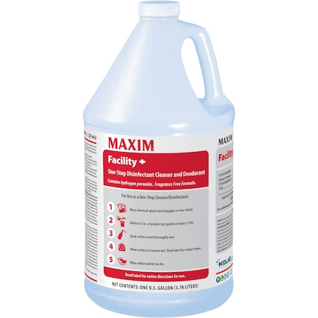 Maxim Cleaner and Deodorant, Germicidal, 1 Gallon, , Clear, PK 4 ...