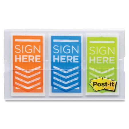 Post-It FLAG, POST-IT, SIGN HERE PK MMM682SHOBL | Zoro