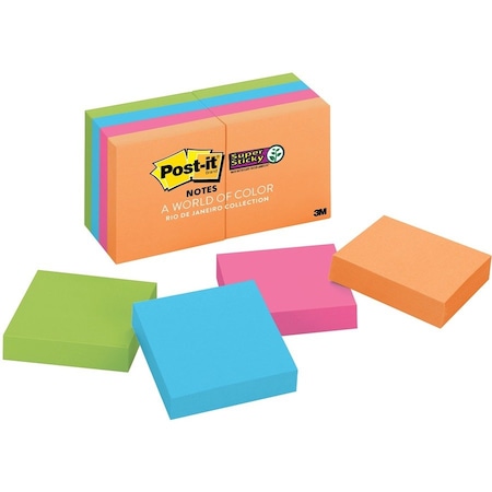 Post-It Notes, Popup, 2X2, 8Pk, Assrtd Pk MMM6228SSAU | Zoro