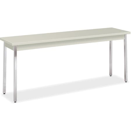 Hon Utility Table, Metal, 72"x18"x29", Loft Top/Chrome Legs ...