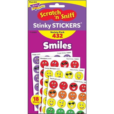 Trend Smiles Variety Stickers, Scratch-'n-Sniff, 432 Stickers, Multi ...