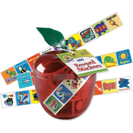 Pacon Reward Stickers, 45 Designs, 1"x1", 600 Count PK PAC51480 | Zoro