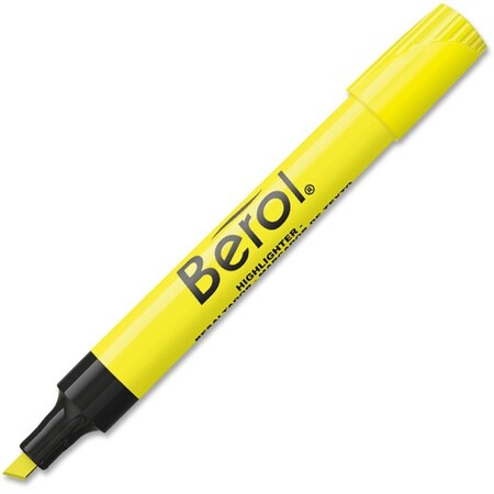 Berol Highlighter Marker, Chisel Tip, 12/pk, Fluorescent Yellow 24PK ...