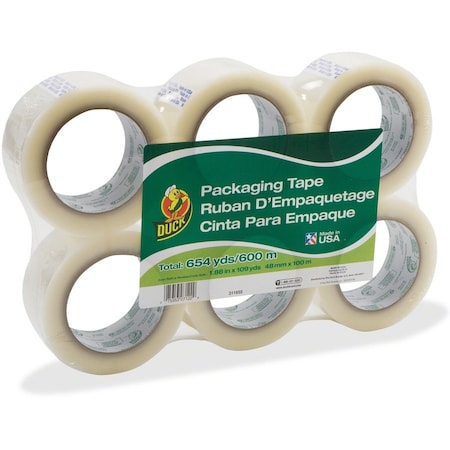 Duck Brand Packing Tape, 1.9 mil Thick, 1.88 in W x 109.3 yd L, Clear ...