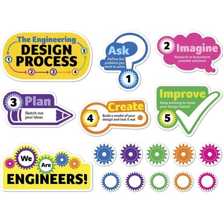 Scholastic Bulletin Board Set, Engineers, 18-1/5"Wx24-2/5"Lx1/10"H, MI ...