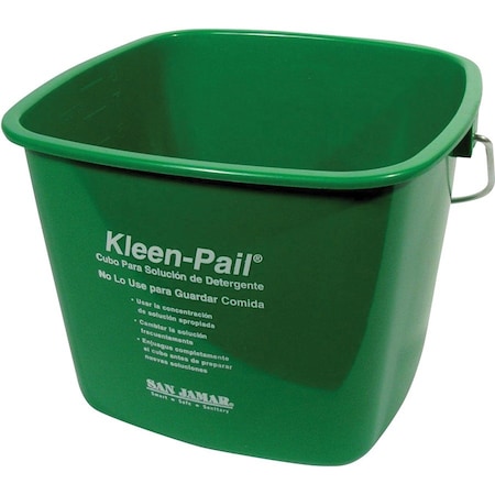 San Jamar Kleen-Pail, 7.4" H, Green SJMKP196GN | Zoro