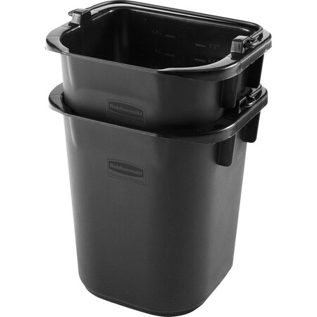 Rubbermaid Commercial Executive 5-quart Heavy-duty Pail, 8.5" H, Black ...