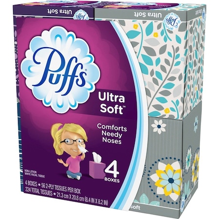 Puffs Tissue, Soft, Cube, 4Pk 6PK PGC35295CT | Zoro